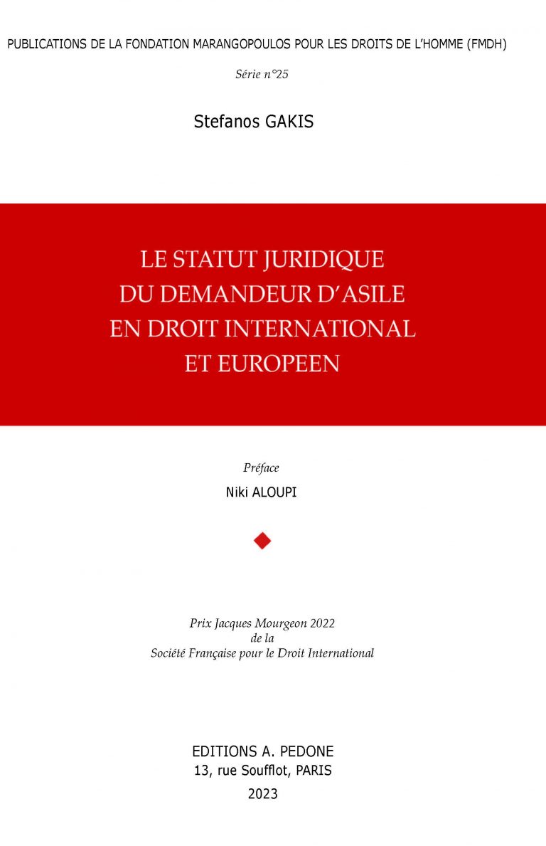 Le statut juridique du demandeur d'asile en droit international et ...